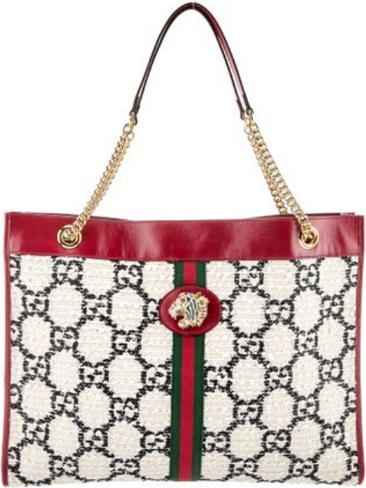 Gucci GG Tweed Large Rajah Tote - ShopStyle