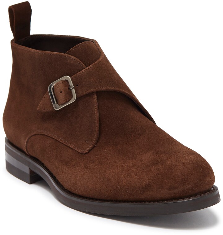 SYLVEN NEW YORK Gibson Leather Monk Strap Chukka Boot - ShopStyle