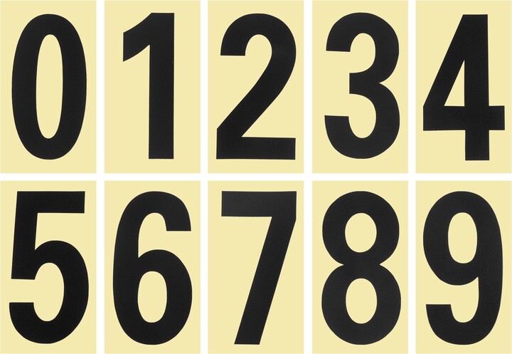 Unique Bargains 5Set 3.82" Reflective Mailbox Number Sticker 0-9 ...