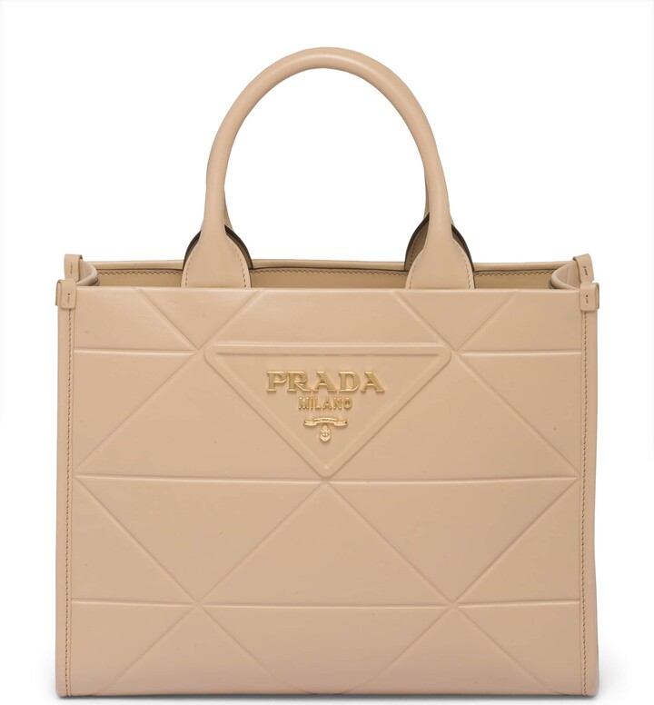 Prada Small Leather Symbole Tote Bag - ShopStyle