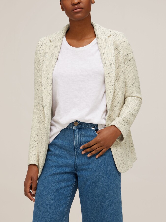 Helene Berman Helene For Denim Wardrobe Colour Fleck Blazer, Beige ...