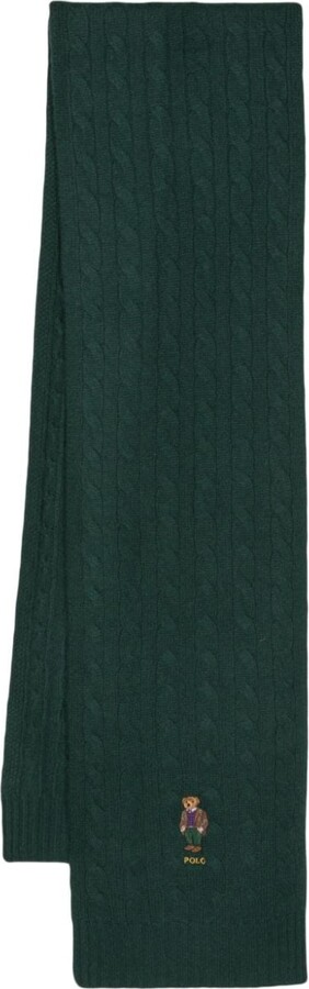 Polo Ralph Lauren Polo Bear cable-knit scarf - ShopStyle Scarves