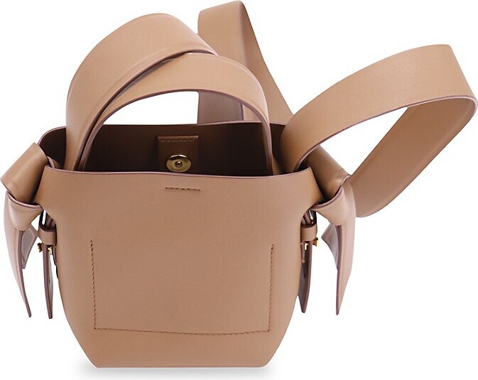 Acne Studios Women's Studios Musubi Micro Bag In Brown Calfskin Leather ...