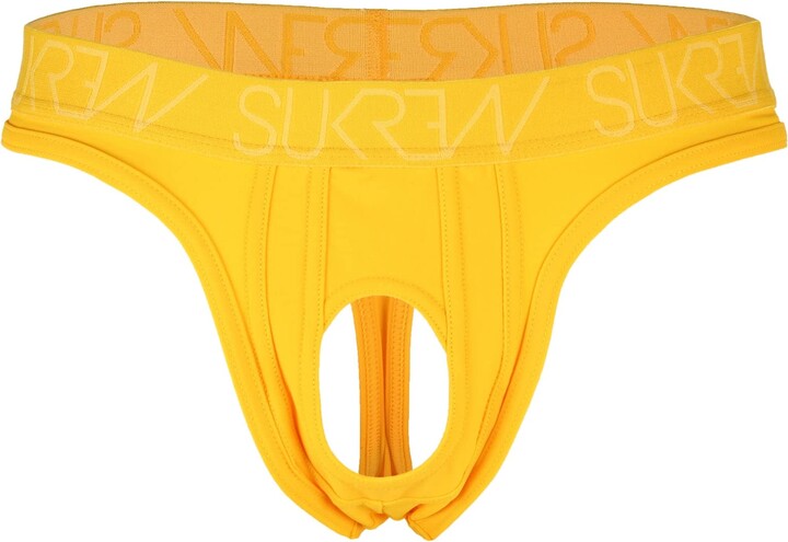 SUKREW U-Style Classic Thong Yellow - M - String Underwear for Men ...