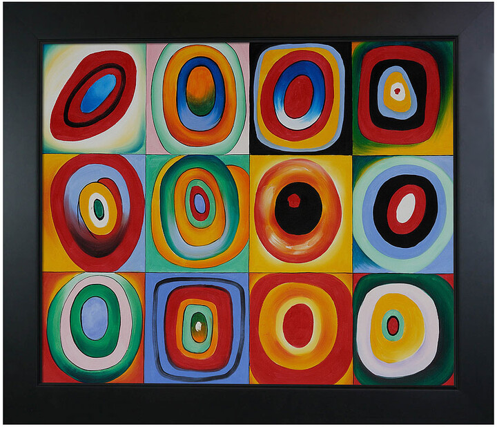 Hand-Painted Museum Masters Farbstudie Quadrate By Wassily Kandinsky - ShopStyle Artwork