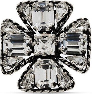 Saint Laurent Mini Crystal Cross Brooch - ShopStyle Jewelry
