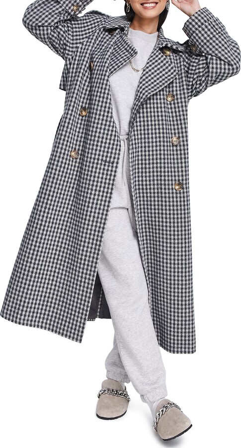 ASOS DESIGN Heritage Check Oversize Coat - ShopStyle