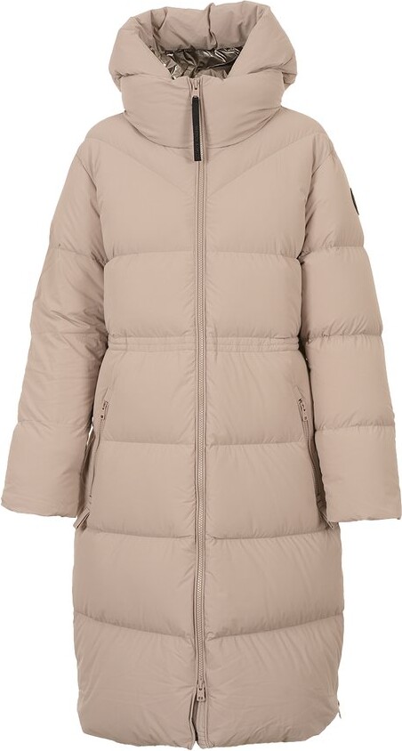 Woolrich Logo Patch Long Down Parka - ShopStyle Coats