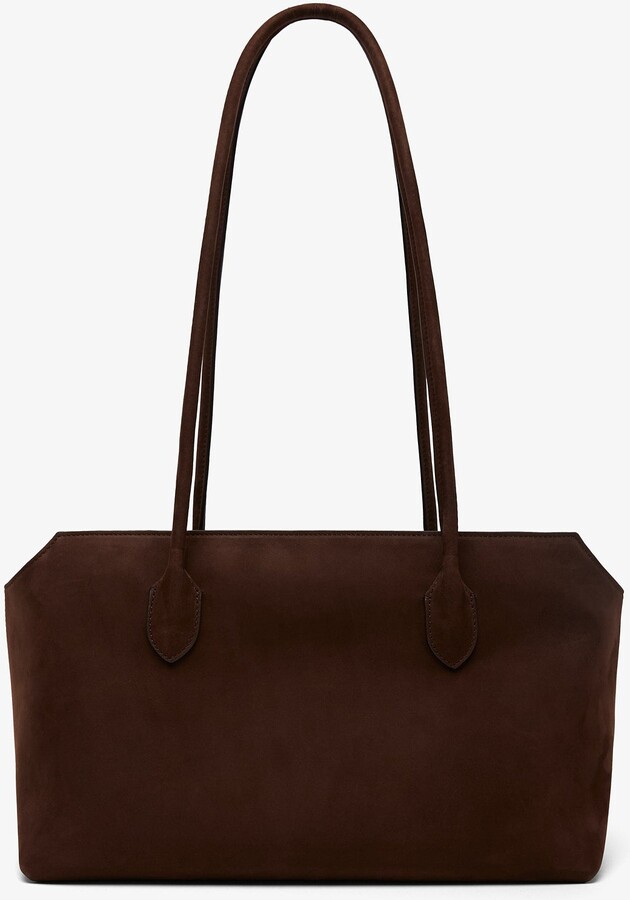 The Row Terrasse dark brown nubuck bag - ShopStyle