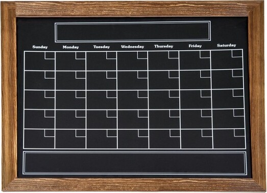 Sunnydaze Decor Sunnydaze Magnetic Chalkboard Calendar for Wall with ...