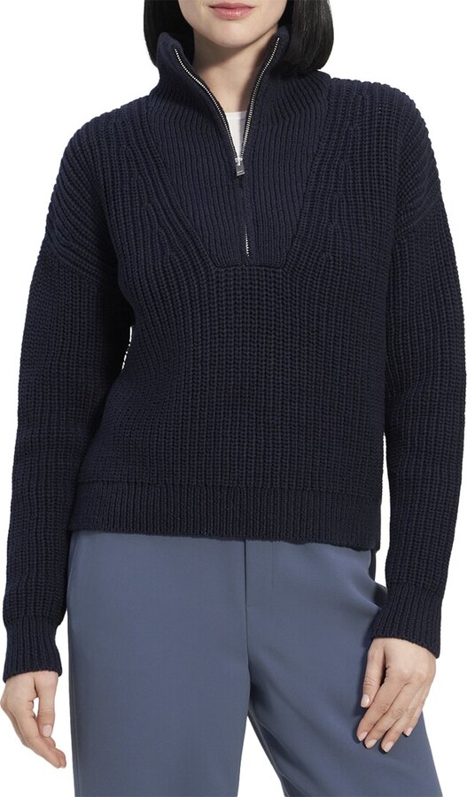 Theory Half-Zip Rib - ShopStyle Sweaters
