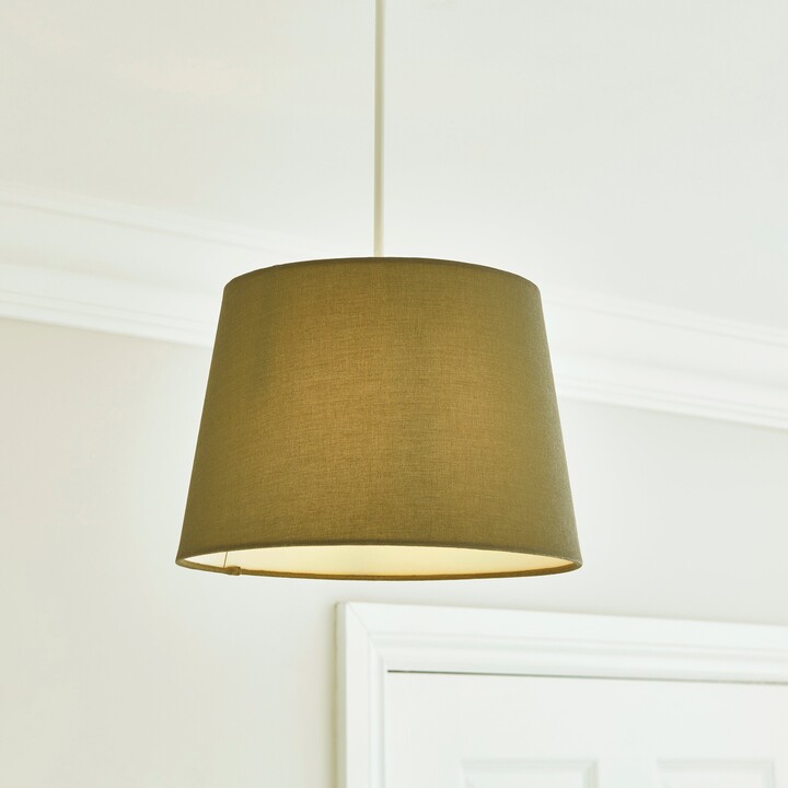 Dunelm Luna Tapered Lamp Shade Olive - ShopStyle
