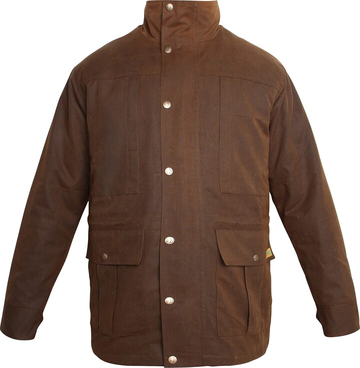 CHALLENGER Mens Oilskin Western Australian Waterproof Duster 3/4 Length ...