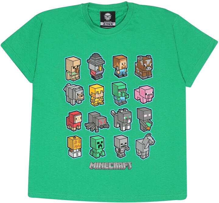 Popgear Minecraft Mini Mobs Girls T-Shirt Kelly Green 3-4 Years | PS4 ...