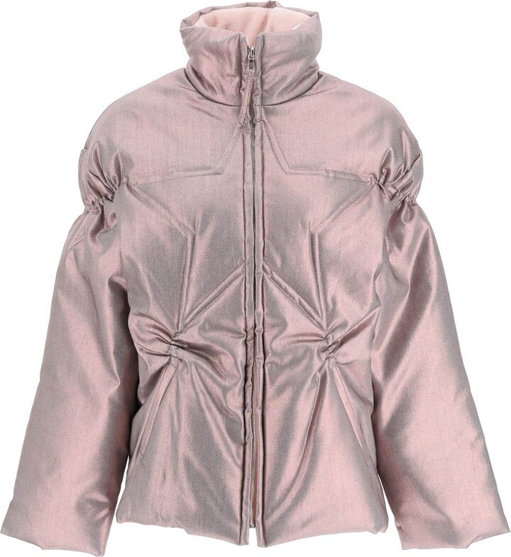 Collina Strada 'star Puffer' Metallic Denim Down Jacket - ShopStyle