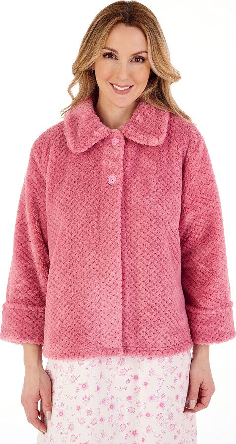 Slenderella Ladies 24"/61cm Soft Thick Light Pink Waffle Fleece ...