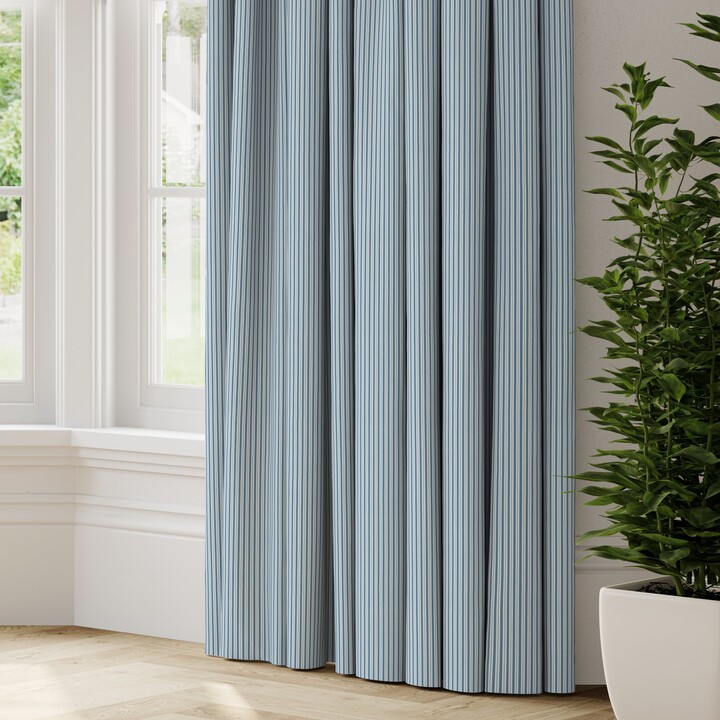 Dunelm Bay Stripe Made to Measure Curtains Bay Stripe Indigo - ShopStyle