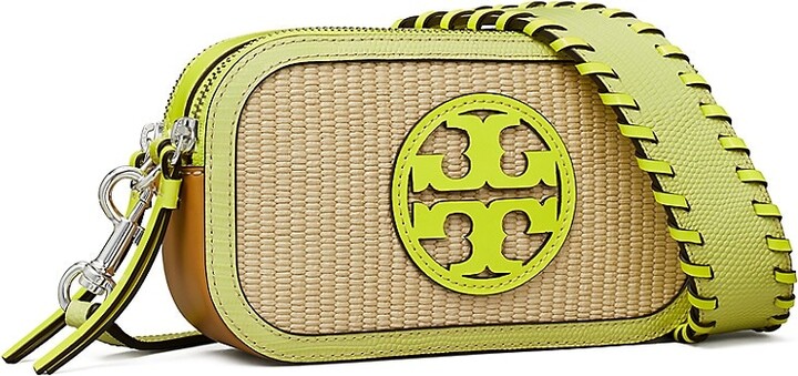 Tory Burch Mini Miller Raffia Crossbody Bag - ShopStyle