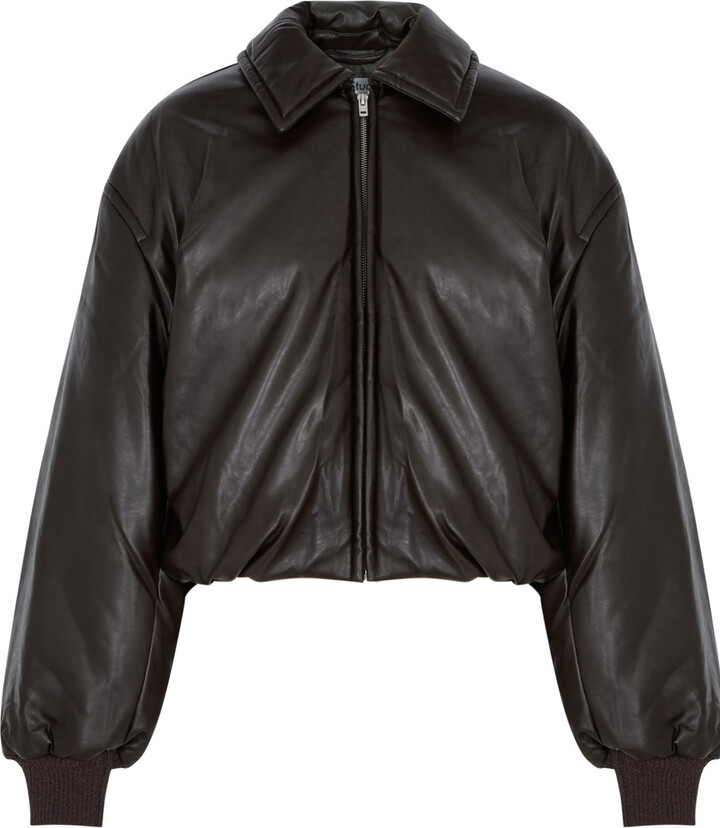 Acne Studios Padded Faux Leather Bomber Jacket - ShopStyle