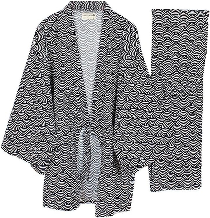 thefancypumpkin Jinbei Men's Japanese Yukata Kimono - ShopStyle Robes