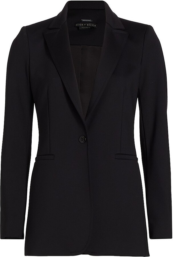 Alice + Olivia Breann Long Fitted Blazer - ShopStyle