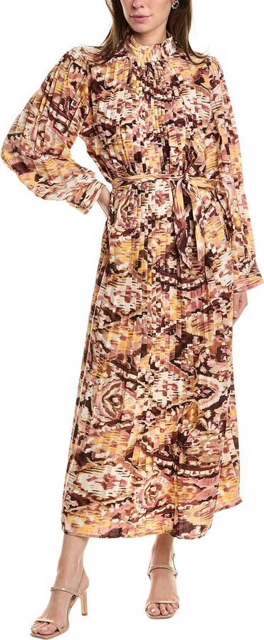 Beulah Accordion Pleated Midi Dress - ShopStyle