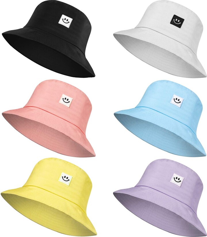 SATINIOR Smiling Face Bucket Hat Cute Bucket Cap Beach Sun Hat Summer ...