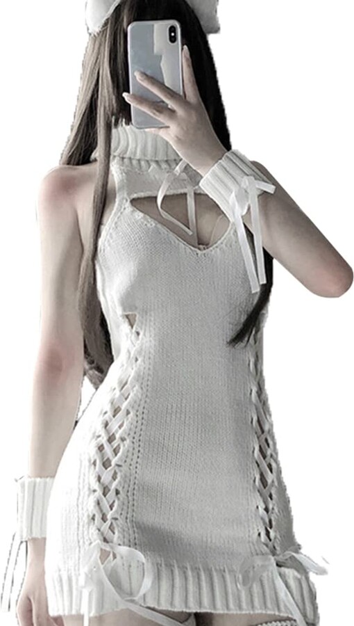 JasmyGirls Women’s Sexy Cosplay Lingerie Backless Hollow Out Anime ...