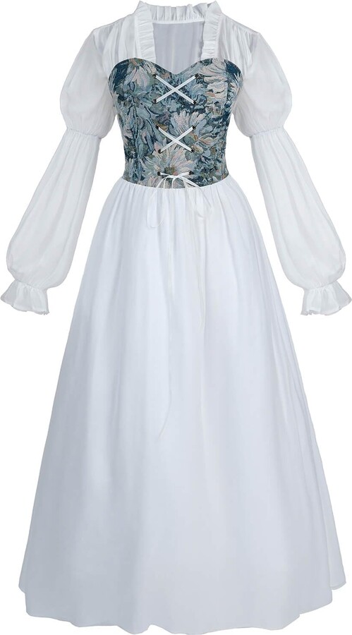 CR ROLECOS Renaissance Dress Women Medieval Renaissance Faire Dress ...