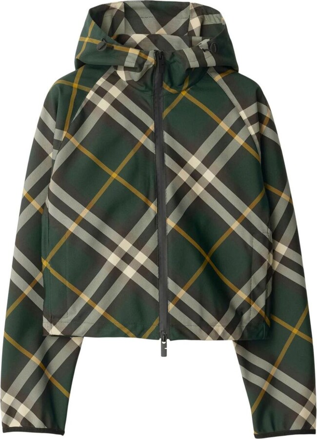 Burberry Crop Check Jacket - ShopStyle