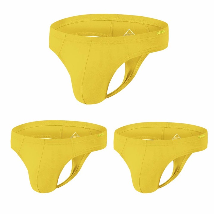 Sumaba Bamboo Mens Thong Underwear Sexy Thong G-String Male Butt ...