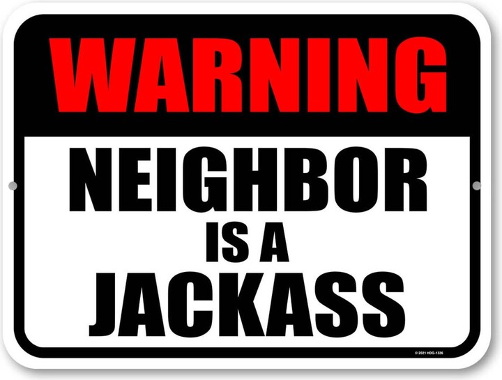 Etsy Honey Dew Gifts, Neighbor Is A Jackass, Funny Yard Decor, Bad Sign ...