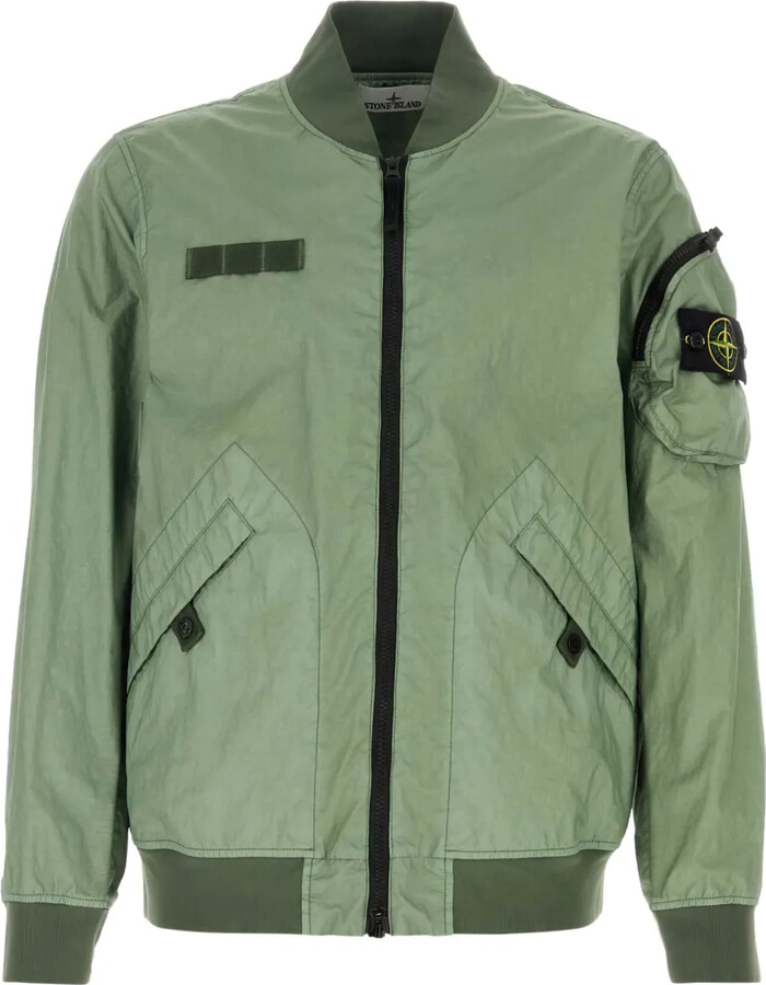 Stone Island Compass-badge utility bomber jacket - ShopStyle