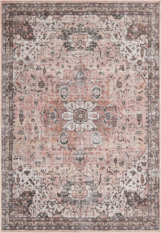 Everwash Callaghan Esther Bohemian Medallion Machine Washable Area Rug ...