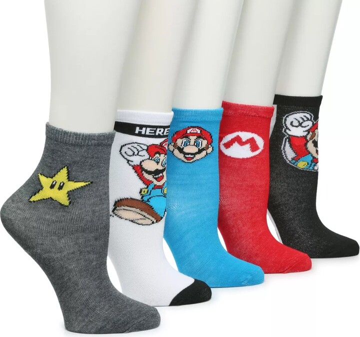 Mario Mario Kids' Crew Socks 5 Pack - ShopStyle