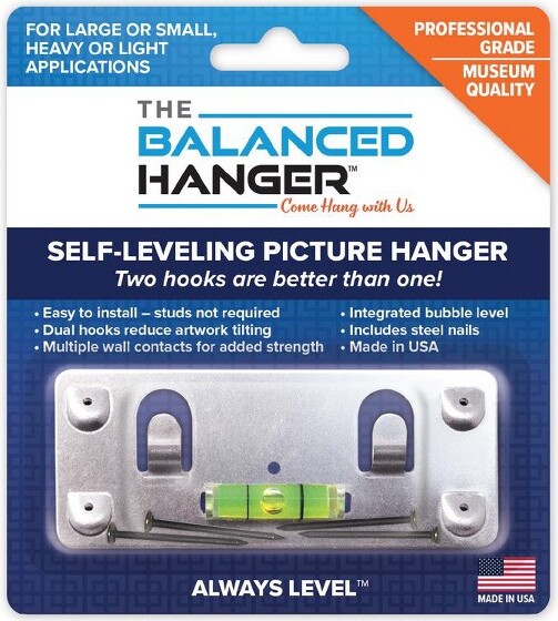 Balanced Tiger Balanced Hanger Always Level Metallic Silver Heavy Duty ...