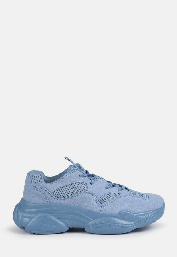 Missguided Blue Bubble Sole Sneakers - ShopStyle