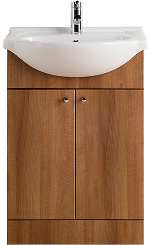 Lavari Ferne Walnut Effect Vanity Unit and Basin 550mm - ShopStyle Home