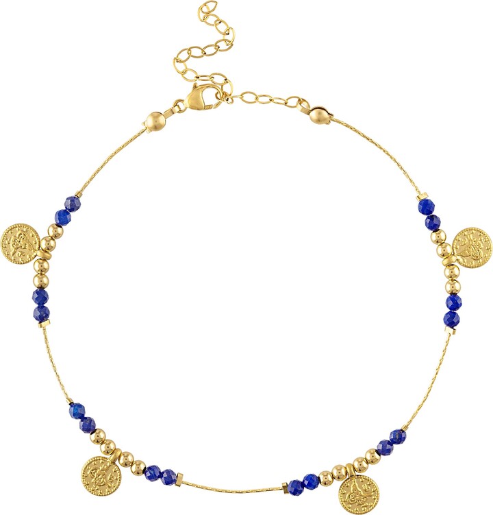 Olivia Le Women's Gold Journey Lapis Lazuli Anklet - ShopStyle Bracelets