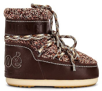 Chloé x MOON BOOT Ankle Boots in Brown - ShopStyle