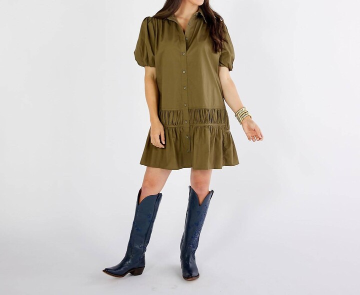 Caryn Lawn Smith Dress In Olive - ShopStyle