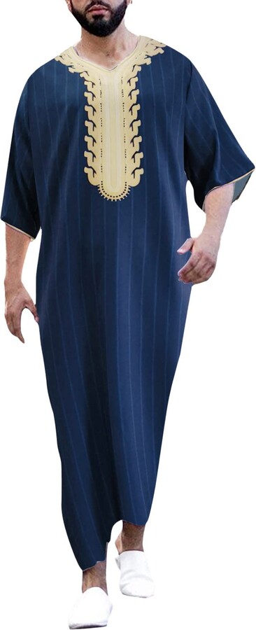 Generic Muslim Clothing Men's Arab Robe Kaftan Long Arabic Islamic ...