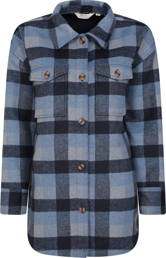 Mountain Warehouse Victoria Brushed Check Shacket Shirt Jacket - ShopStyle