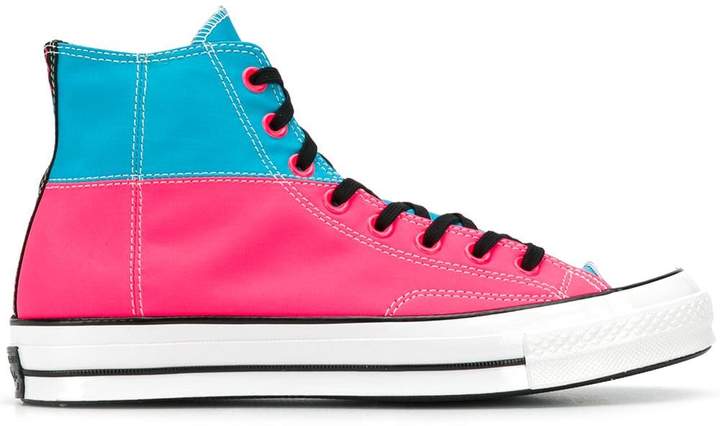 Converse two tone hi-top sneakers - ShopStyle