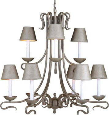 Fleur De Lis Living 1899-85 Toledo Collection 9-Light Platinum Rust ...