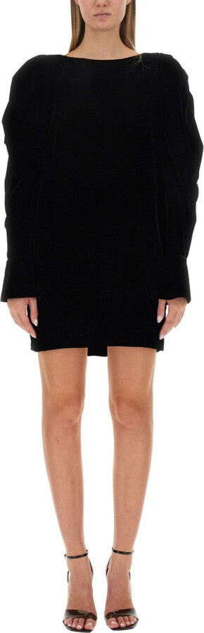 Nina Ricci Slim Fit Mini Dress With Voluminous Sleeves - ShopStyle