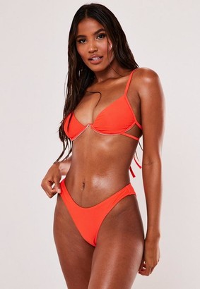 Missguided Orange Mix And Match Underwire U Bikini Top - ShopStyle Two Piece Swimsuits
