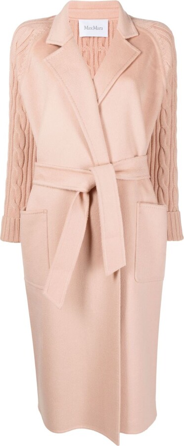 Max Mara Cable-Knit Belted Coat - ShopStyle