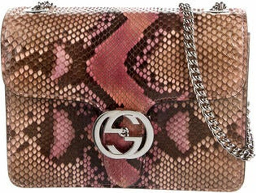 Gucci Small Python Dollar Interlocking G Shoulder Bag - ShopStyle