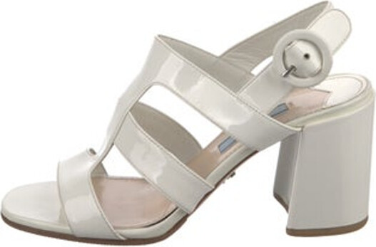 Prada Leather Gladiator Sandals - ShopStyle